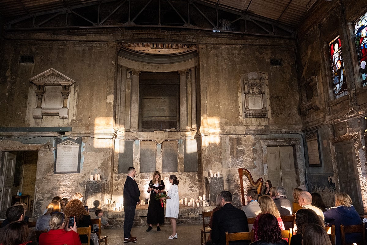 Asylum Chapel winter wedding photos by Simon Atkins